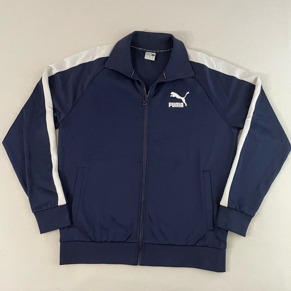 Puma | Jackets & Coats | Puma Mens Navy Blue Track Jacket | Poshmark